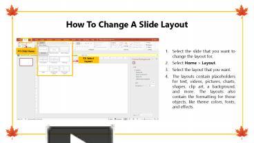 How To Change A Slide Layout In PowerPoint presentation | free to download