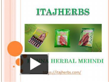 Buy Online Natural Taj Henna Products presentation | free to download