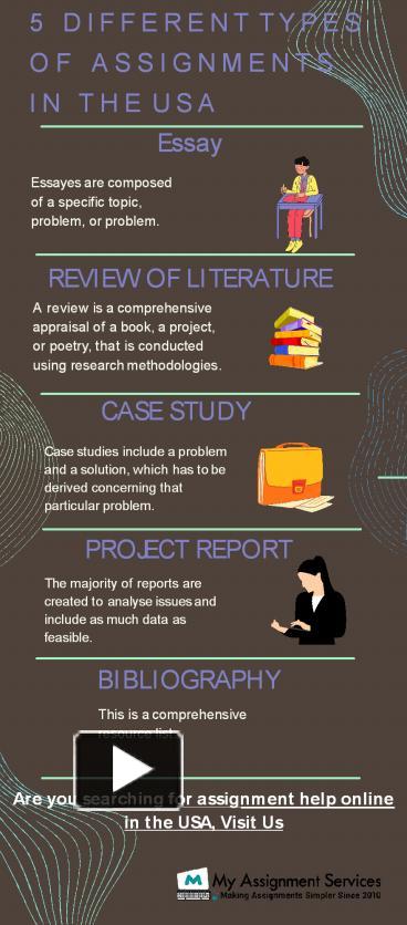 5 Different Types of Assignments in the USA- Assignment Help In the USA ...