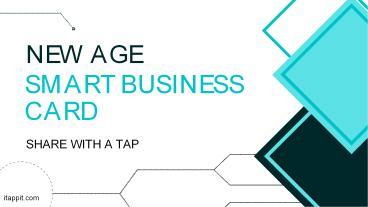 Smart Business Card presentation | free to download