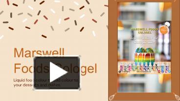 PPT – Marswell99 Cologel Liquid Food Colour Edible Multiple Colours 50g ...