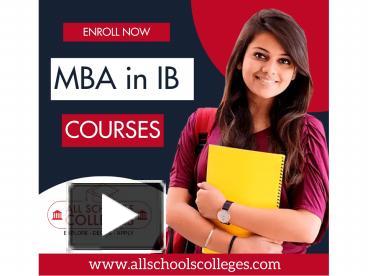 MBA in IB International Business Course presentation | free to download