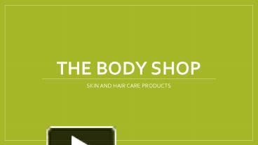 The Body Shop presentation | free to download