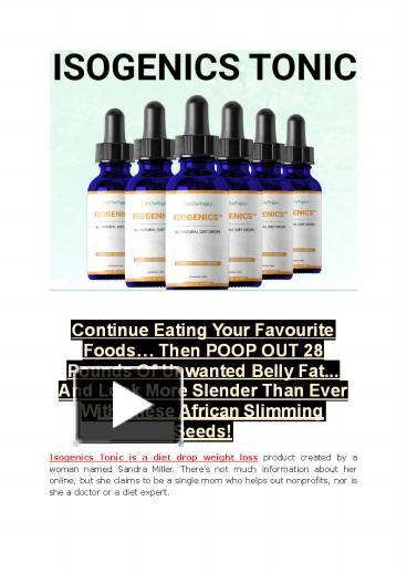 PPT – Isogenic weight loss tonic PowerPoint presentation | free to ...