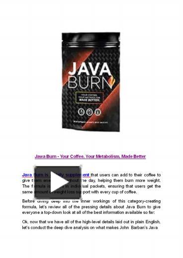 PPT – Jawa Burn - Your Coffee, Your Metabolism, Made Better PowerPoint ...
