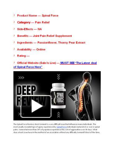 Spinal Force Reviews: [No More back Pain] Try it Now! presentation ...