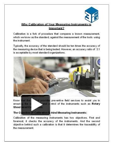 PPT – Why Calibration of Your Measuring Instruments is Important ...