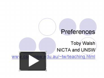 PPT – Preferences PowerPoint presentation | free to download - id ...