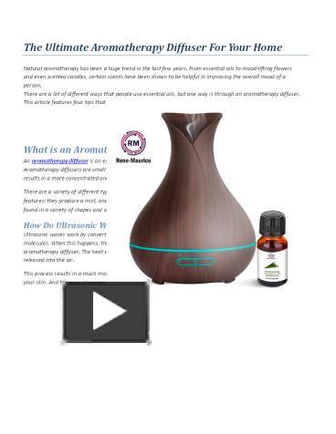 The Ultimate Aromatherapy Diffuser For Your Home presentation | free to ...
