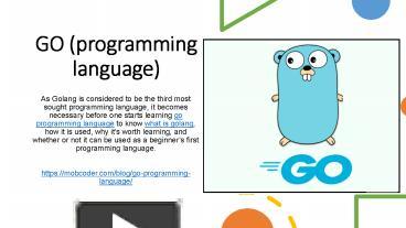 GO programming presentation | free to download
