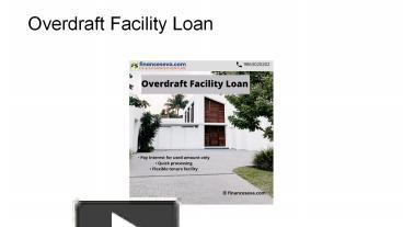 PPT – Overdraft Facility Loan PowerPoint presentation | free to ...