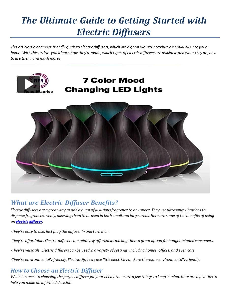 The Ultimate Guide to Getting Started with Electric Diffusers ...