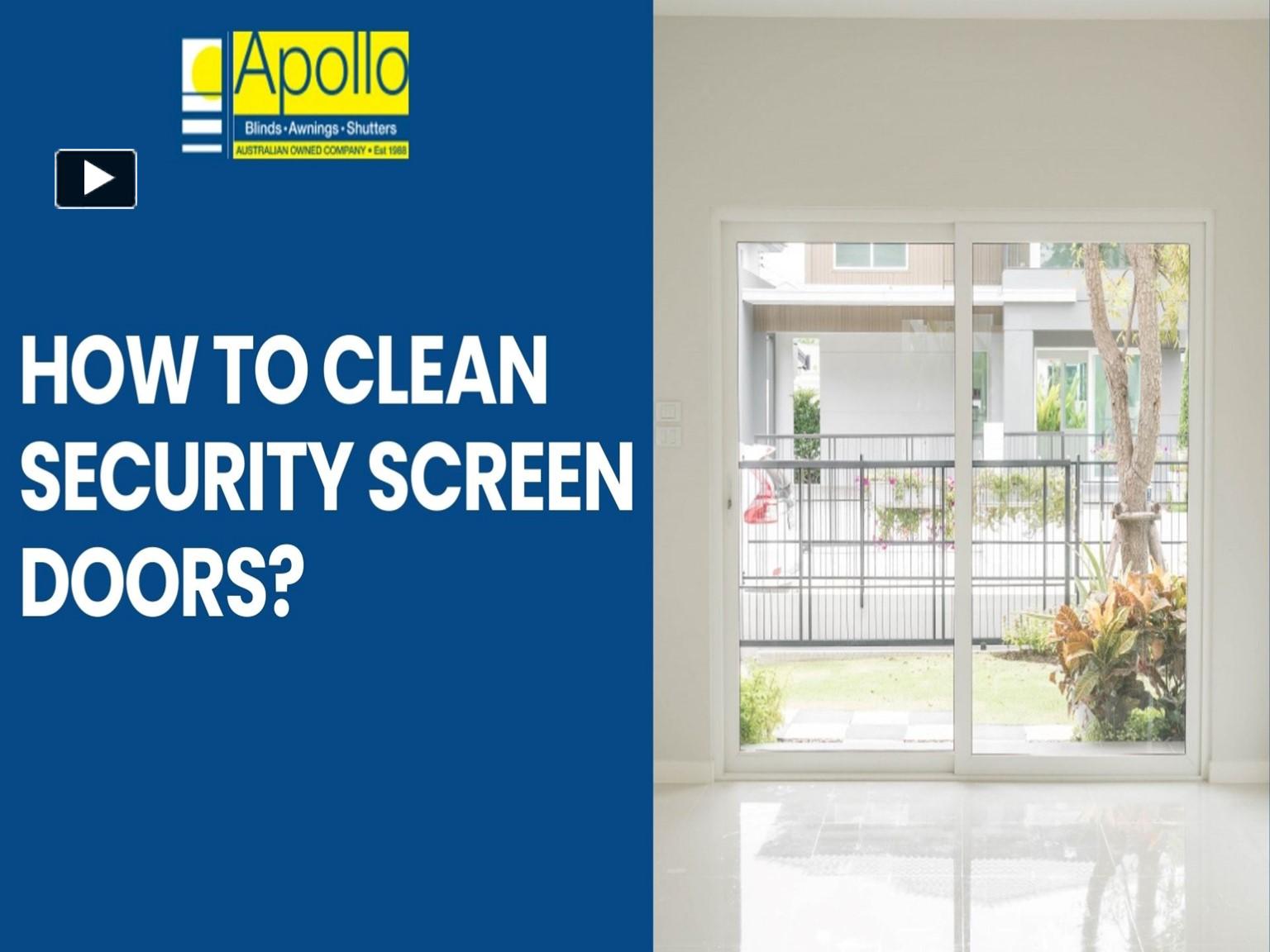 PPT – How To Clean Security Screen Doors? PowerPoint presentation ...