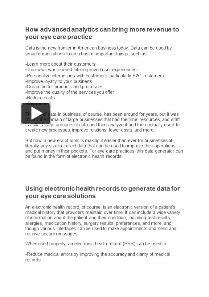 How EHR Data Mining Can Drive Revenue for Your Eye Care Practice ...