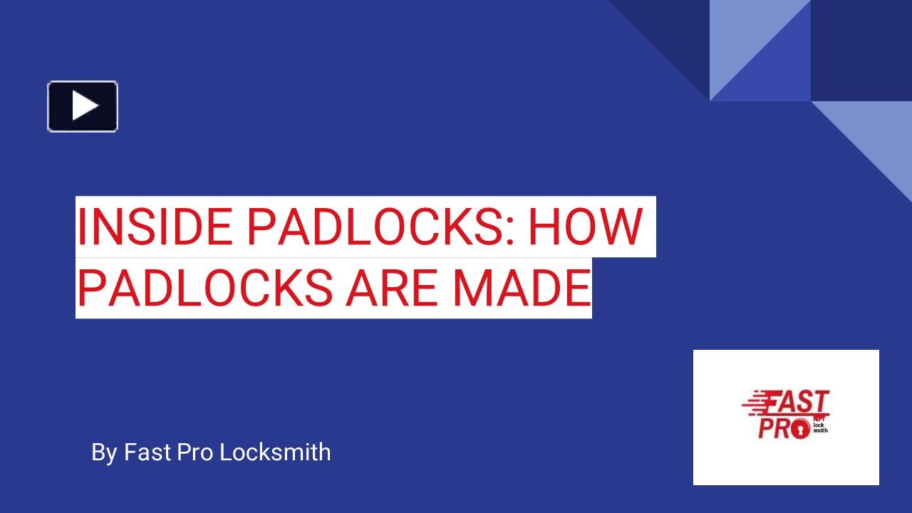 PPT – Inside Padlock : How Padlocks Are Made PowerPoint presentation ...