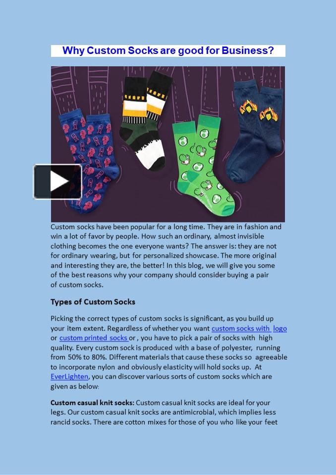 Why Custom Socks are good for Business? presentation | free to download
