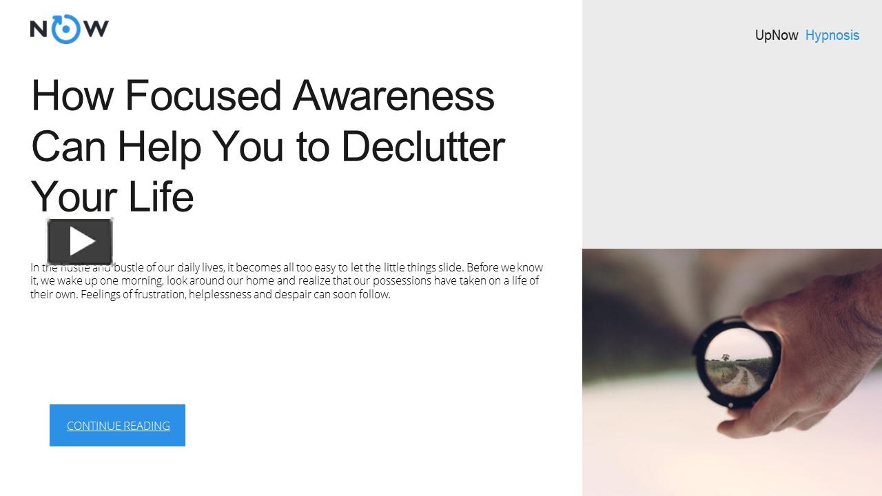 PPT – How Focused Awareness Can Help You to Declutter Your Life ...