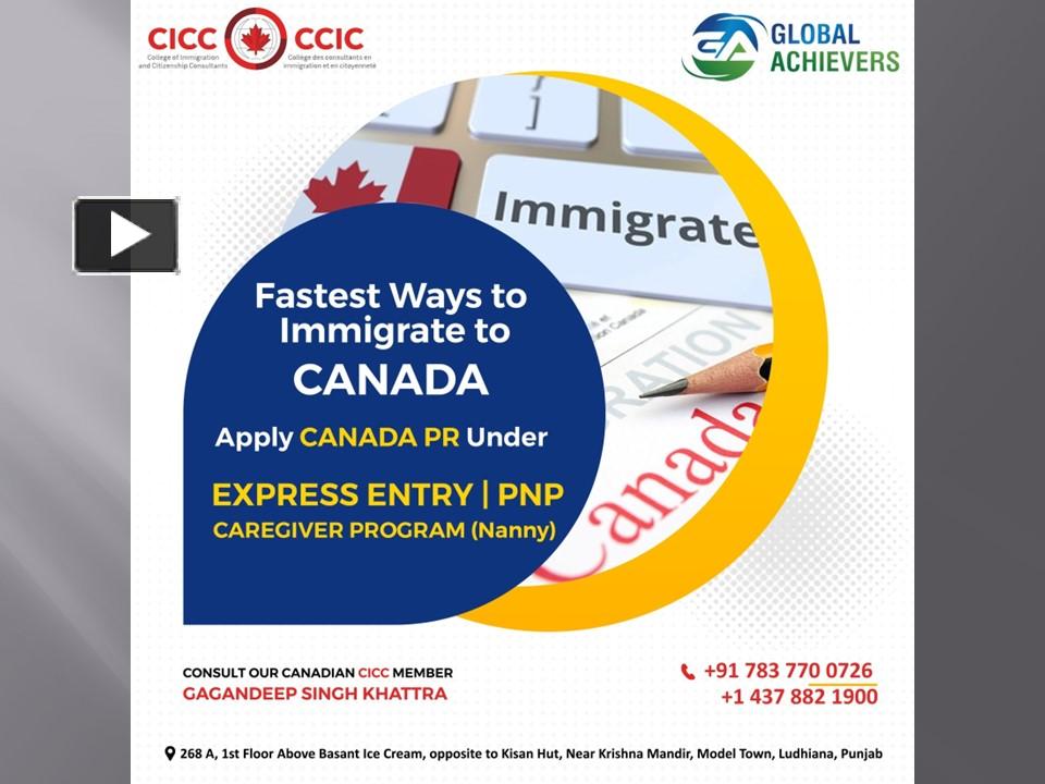 PPT – Best Immigration Consultant in Ludhiana | We Are Canadian CICC ...