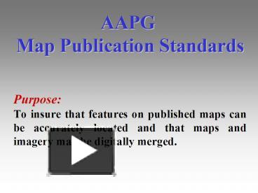 AAPG Map Publication Standards presentation | free to download