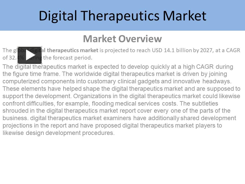 PPT – Digital Therapeutics Market PowerPoint presentation | free to ...