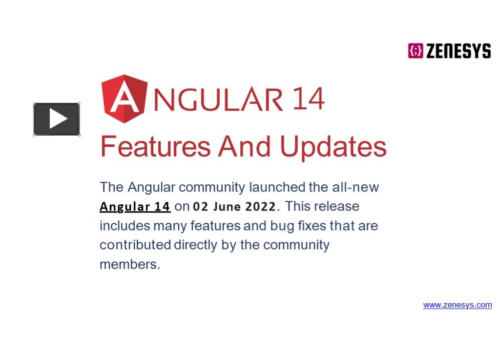 Angular 14 Features And Updates presentation | free to download