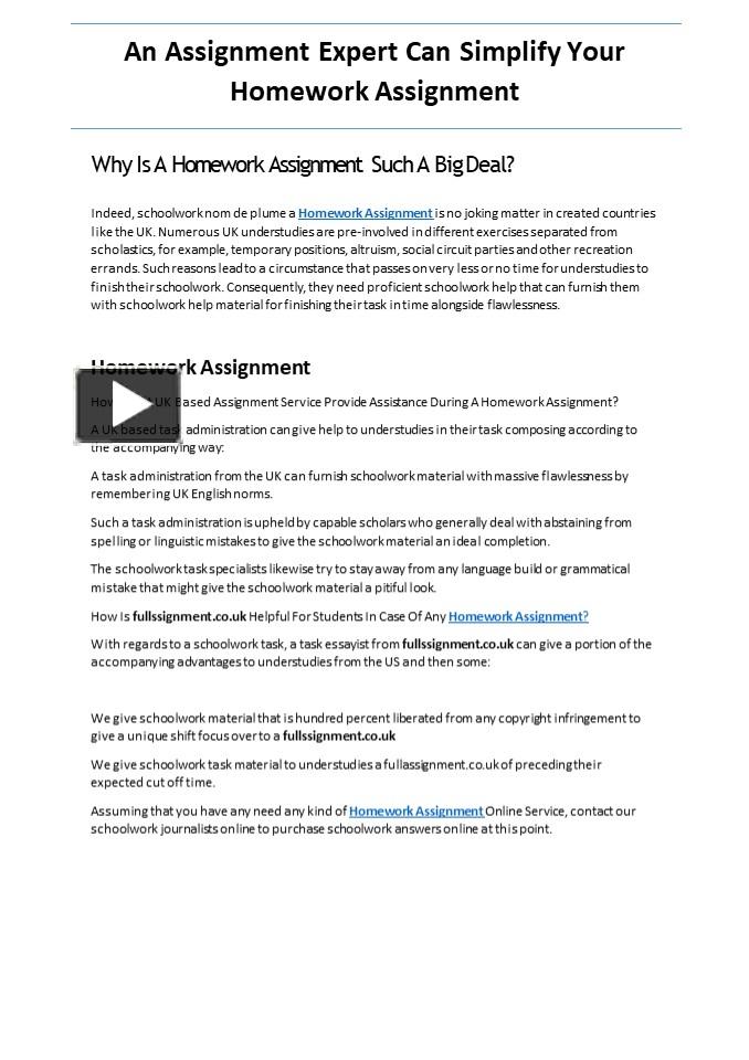 PPT – An Assignment Expert Can Simplify Your Homework Assignment ...