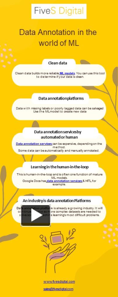 Data Annotation in the world of ML presentation | free to download