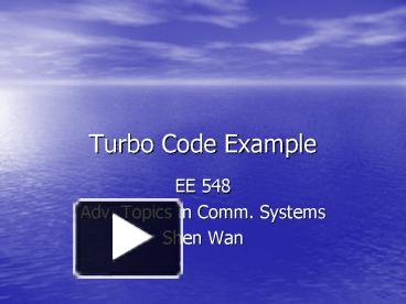 Turbo Code Example presentation | free to view