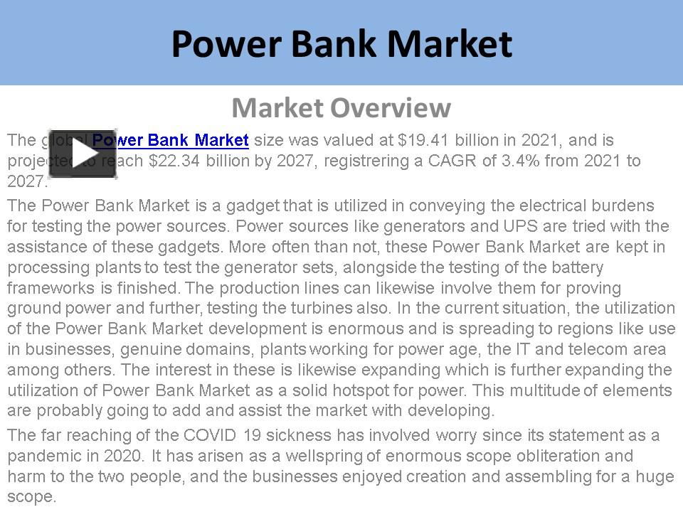 Power Bank Market Report presentation | free to download