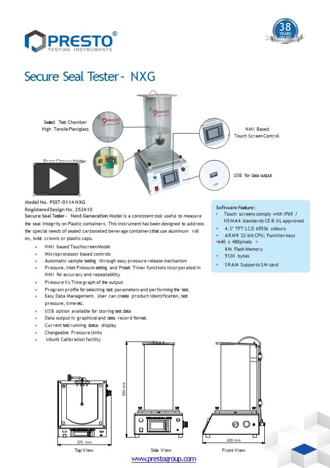 Best Secure Seal Tester use for the seal integrity of glass and plastic ...