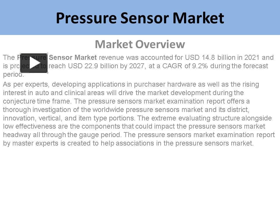 PPT – Pressure Sensor Market Report PowerPoint presentation | free to ...