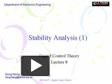 Stability Analysis 1 presentation | free to view