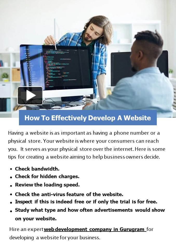 PPT – How To Effectively Develop A Website PowerPoint presentation ...