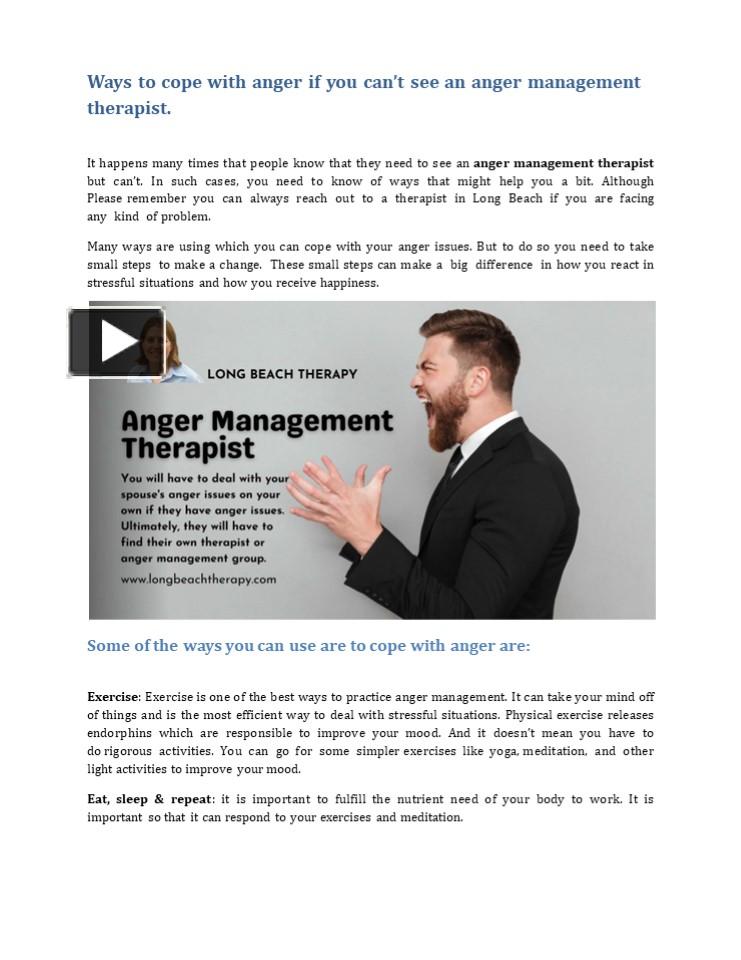 Counseling services near me | Anger Management Therapist presentation ...