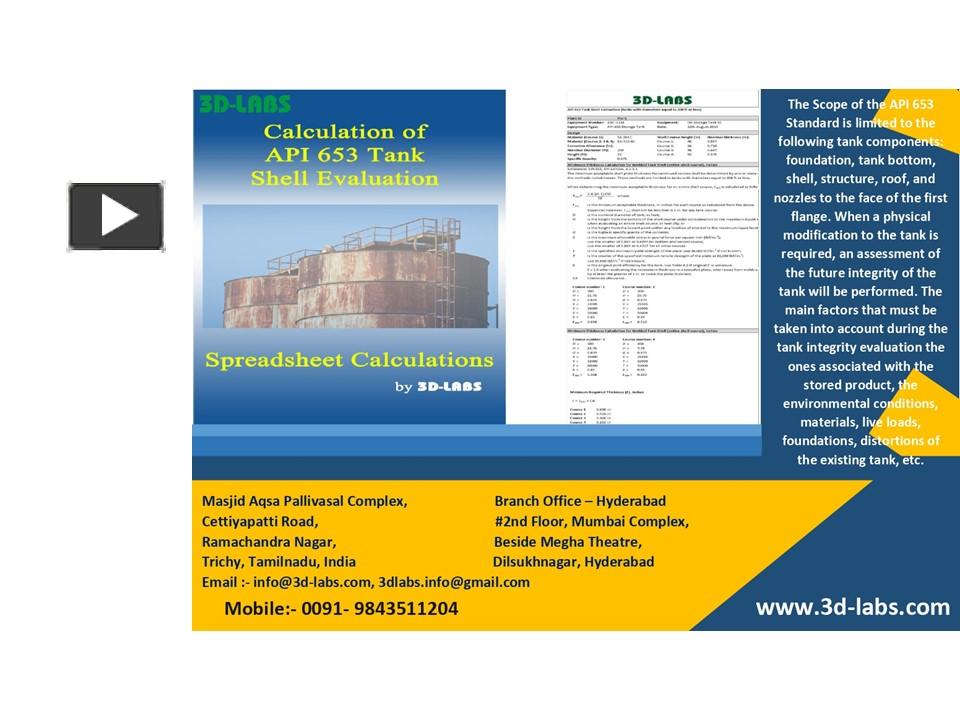 API 653 TANK SHELL EVALUATIONS (TANKS) Photo Slideshow | free to ...