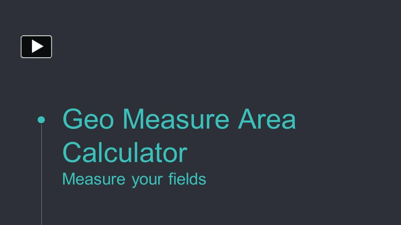 PPT – Geo Measure Area Calculator - Measure Field PowerPoint ...