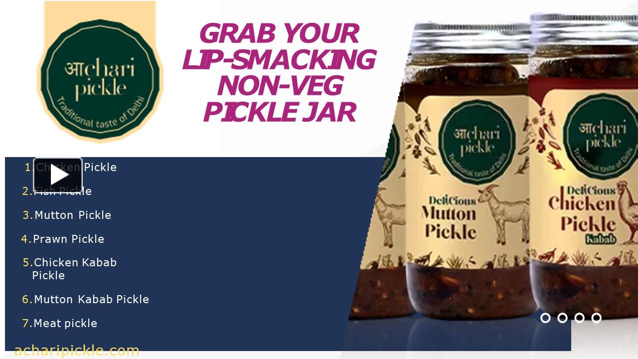 Grab your lip-smacking non-veg Pickle Jar presentation | free to download