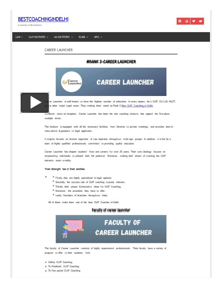 career launcher presentation | free to download
