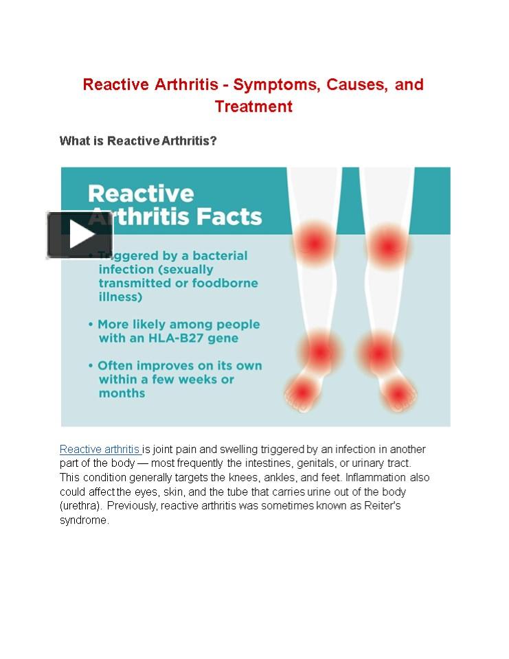 Reactive Arthritis - Symptoms, Causes, and Treatment presentation ...
