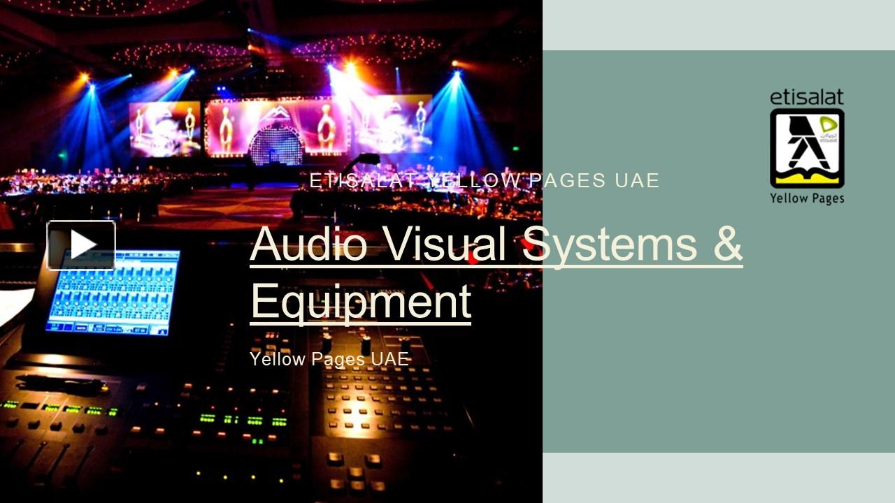 PPT – List of Audio Visual Systems & Equipment in UAE PowerPoint ...