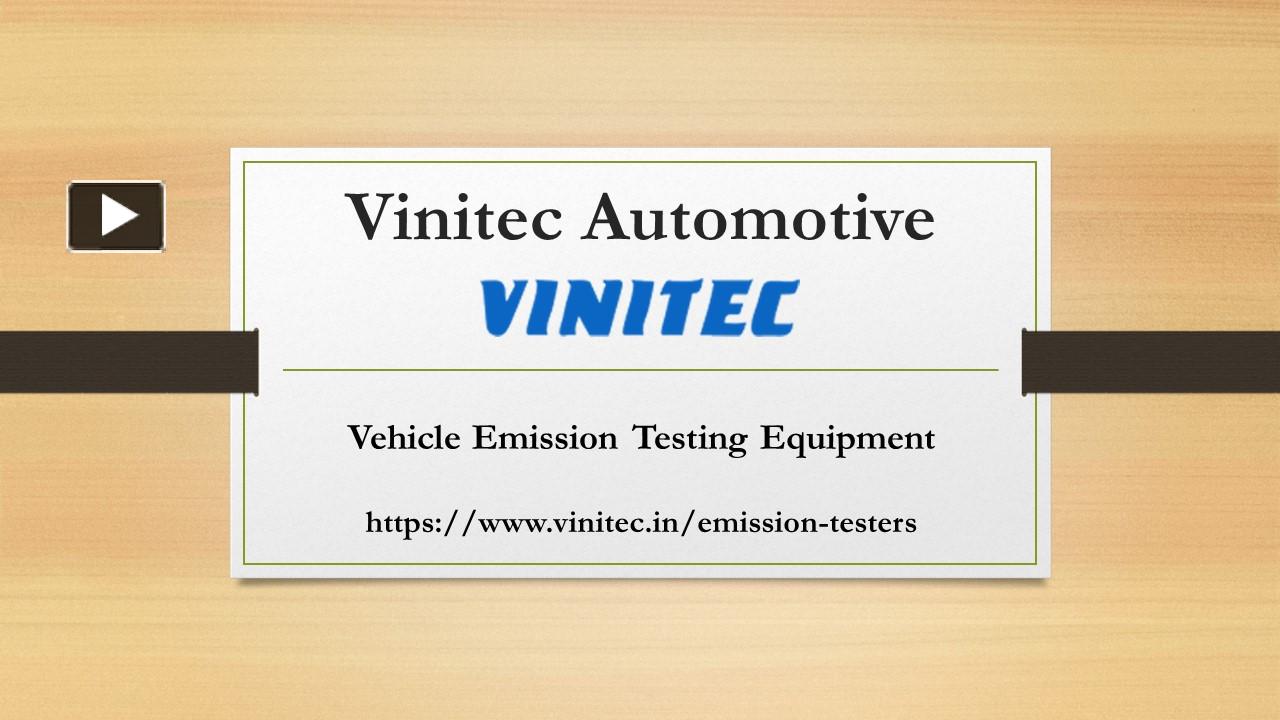 PPT – Vehicle Emission Testing Equipment Supplier PowerPoint ...