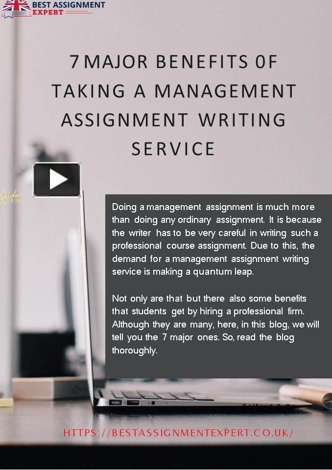 7 Major Benefits 0f Taking A Management Assignment Writing Service ...
