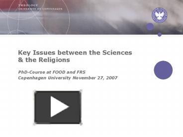 PPT – Key Issues between the Sciences PowerPoint presentation | free to ...