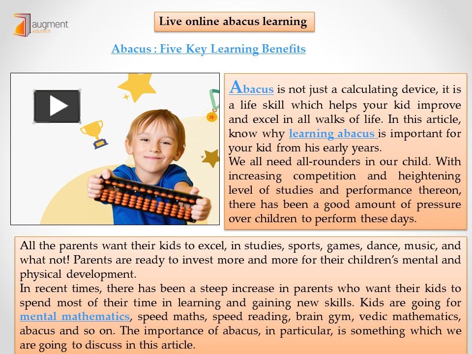 PPT – Abacus classes PowerPoint presentation | free to download - id ...