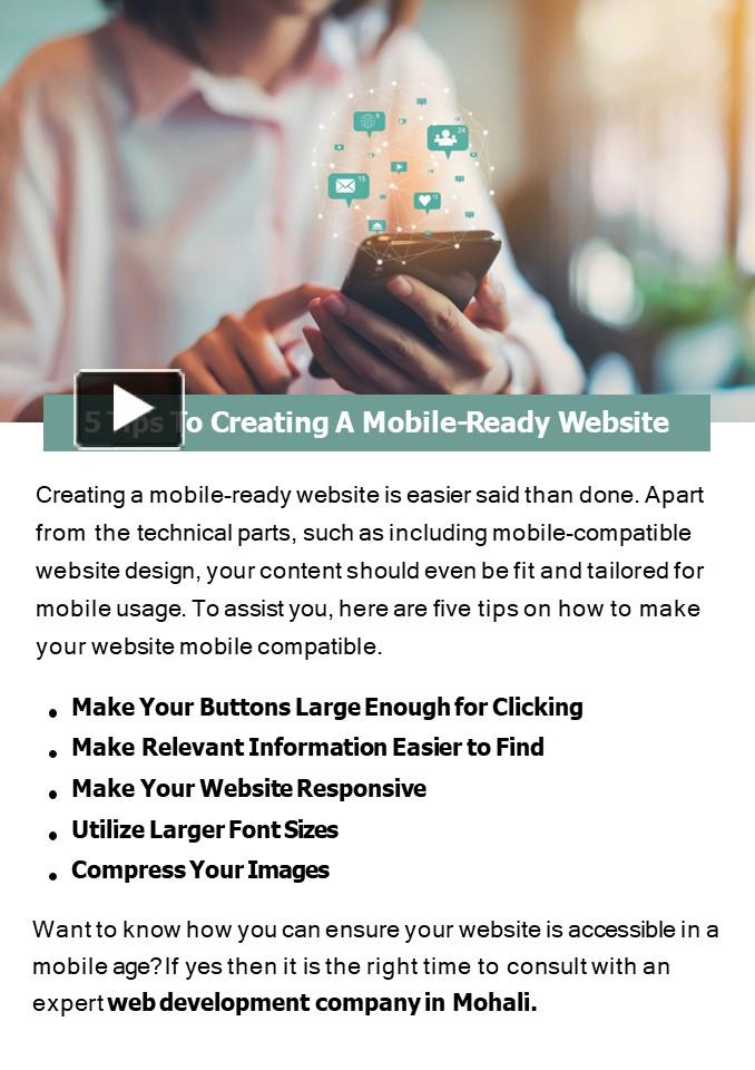 PPT – 5 Tips To Creating A Mobile-Ready Website PowerPoint presentation ...