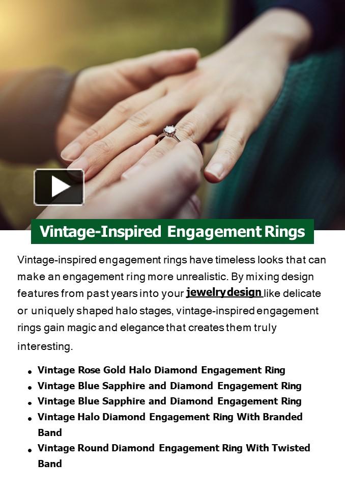 PPT – Vintage-Inspired Engagement Rings PowerPoint presentation | free ...