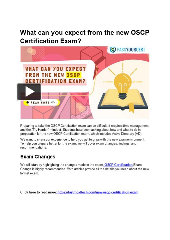 What can you expect from the new OSCP Certification Exam? presentation ...
