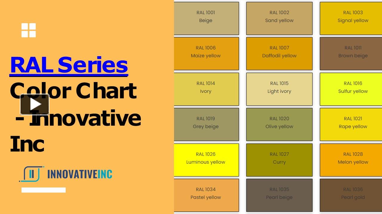 RAL Series Color Chart in India and USA. presentation | free to download