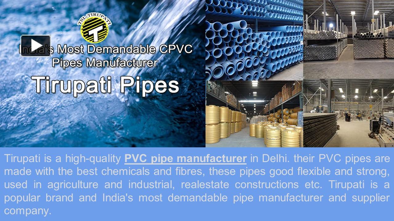 PPT – Best PVC Pipe manufacturer and supplier in India PowerPoint ...