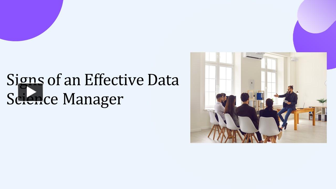 Signs of an Effective Data Science Manager presentation | free to download